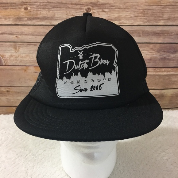 District | Accessories | Dutch Brothers Bros Monmouth Black Trucker Hat ...